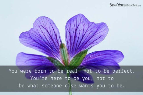 You were born to be real not to be perfect - Being Yourself Quotes